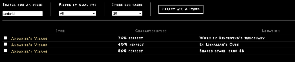 Project Diablo 2 Collection Manager (PlugY Season 11)